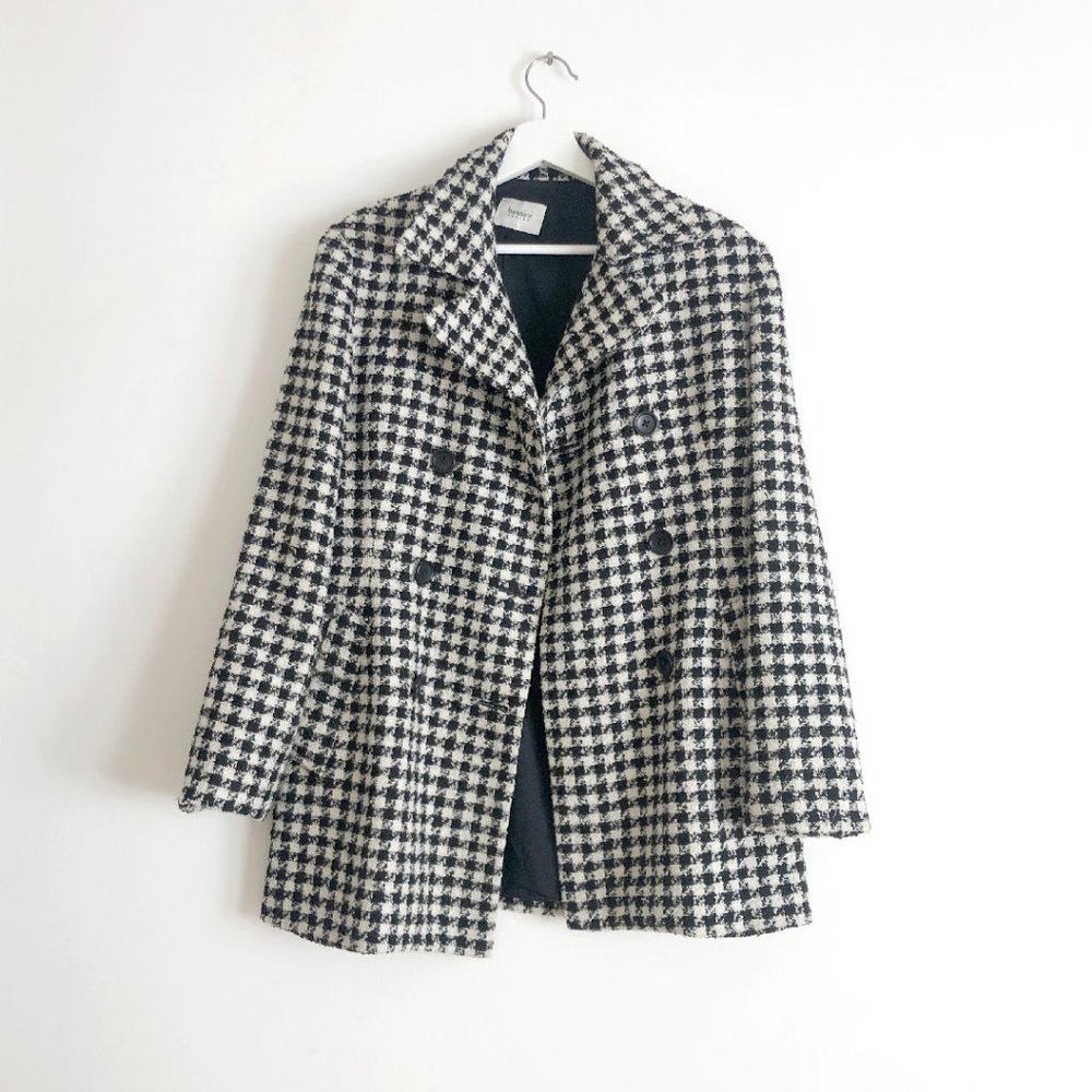 Vintage Lightweight Black White Check Jacket 80s 90s … - Gem